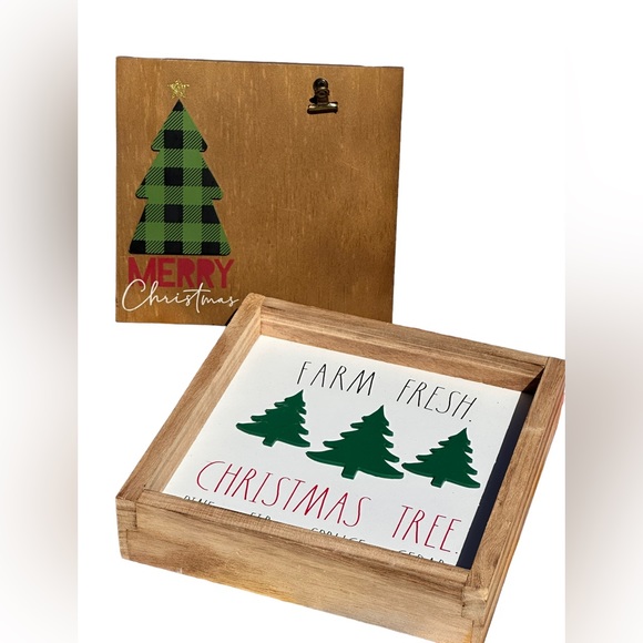 Rae Dunn | Wall Decor | 6 Rae Dunn Farm Fresh Christmas Tree Merry ...